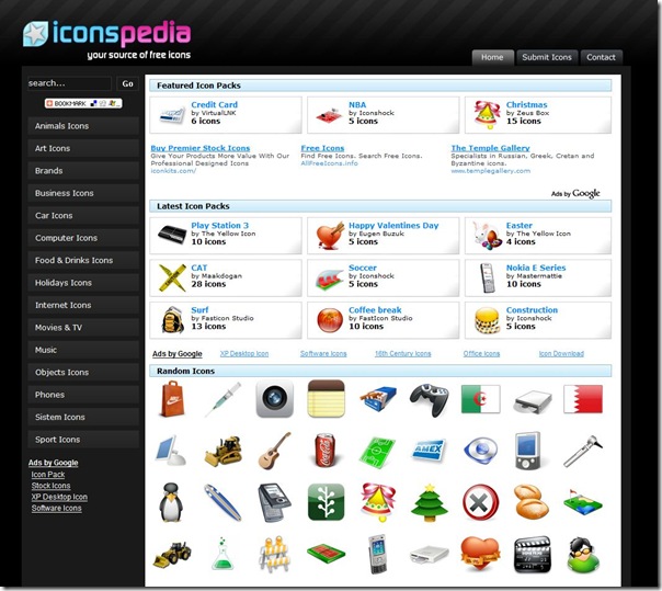 Iconspedia, une nouvelle adresse pour les "Icons Addict"