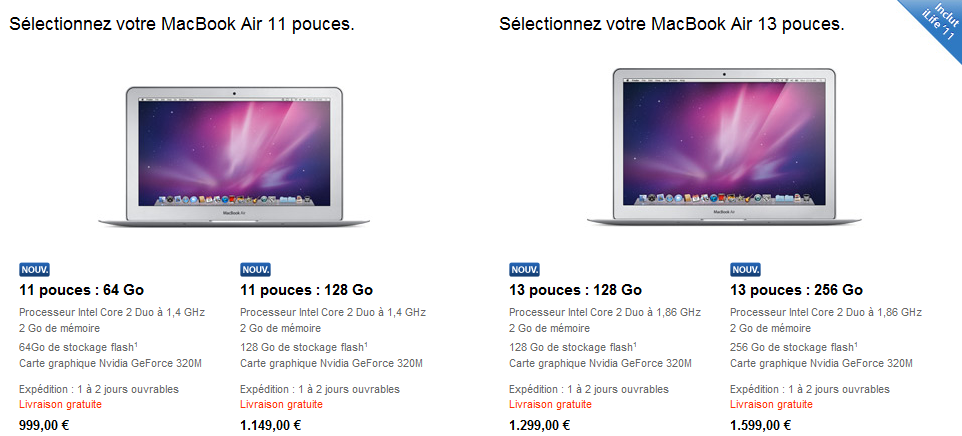 MACBOOK AIR 2 : DÉTAIL ET TARIFS DES NOUVEAUX MACBOOK AIR