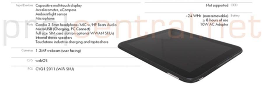 TOUCHPAD HP PALM TABLETTE