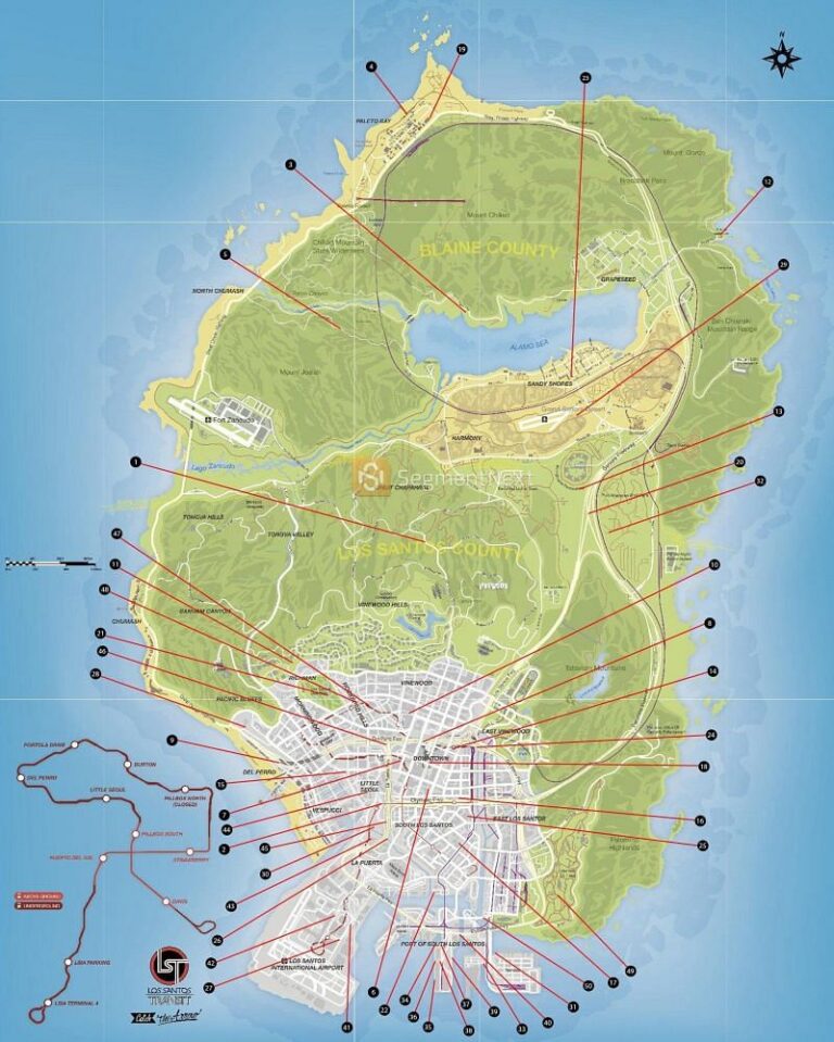 Cascades GTA 5 : carte et indications pour les réaliser facilement